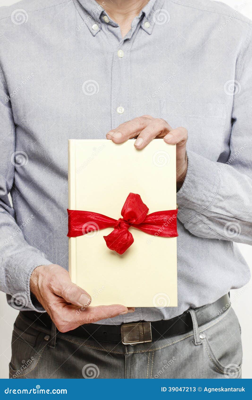 Man Giving a Book As a Present Stock Image - Image of giving, christmas ...