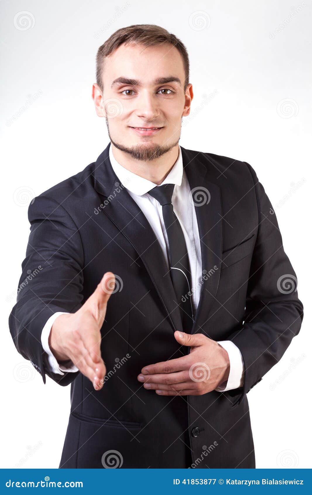 Man Giving Hand for Handshake Stock Image - Image of handshaking, deal ...