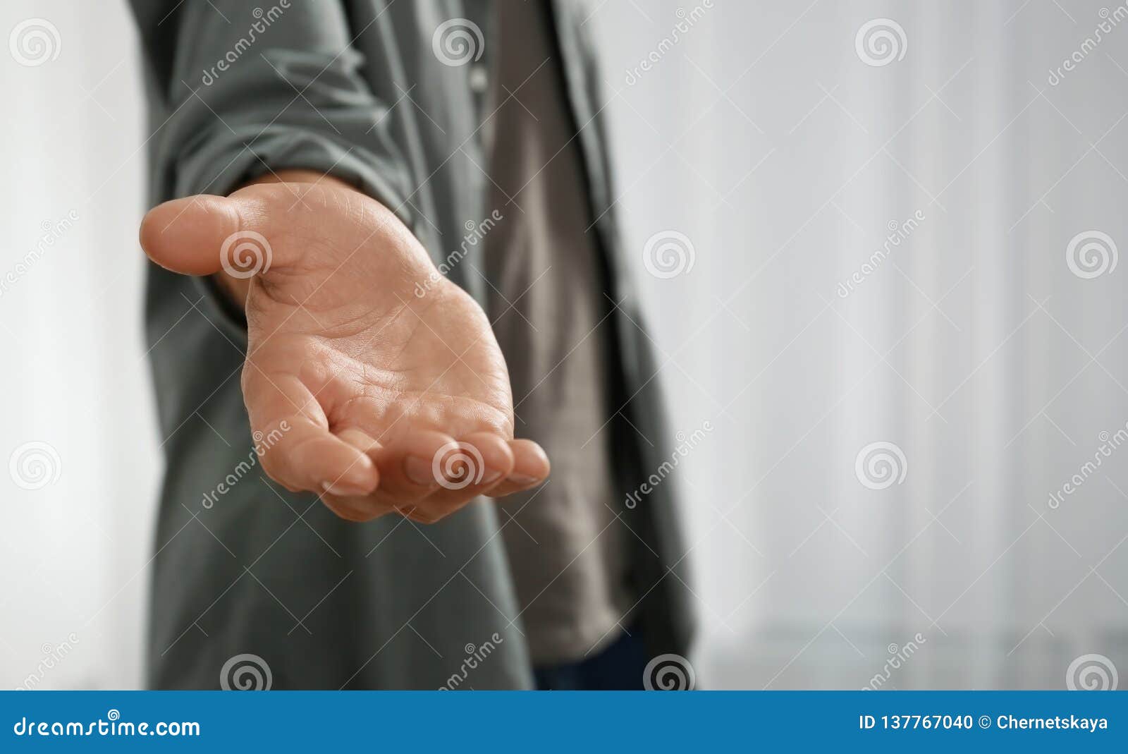 Man Giving Hand To Somebody, Closeup. Stock Photo - Image of concept ...