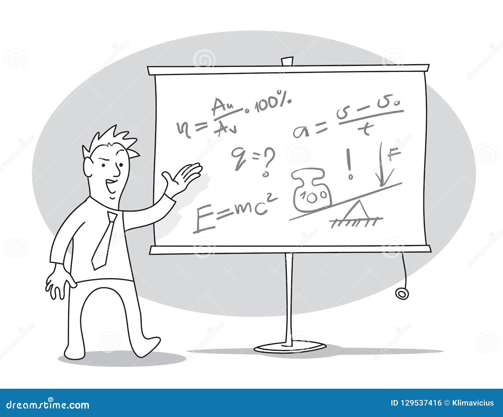 Man is Giving a Lecture stock vector. Illustration of presentation ...