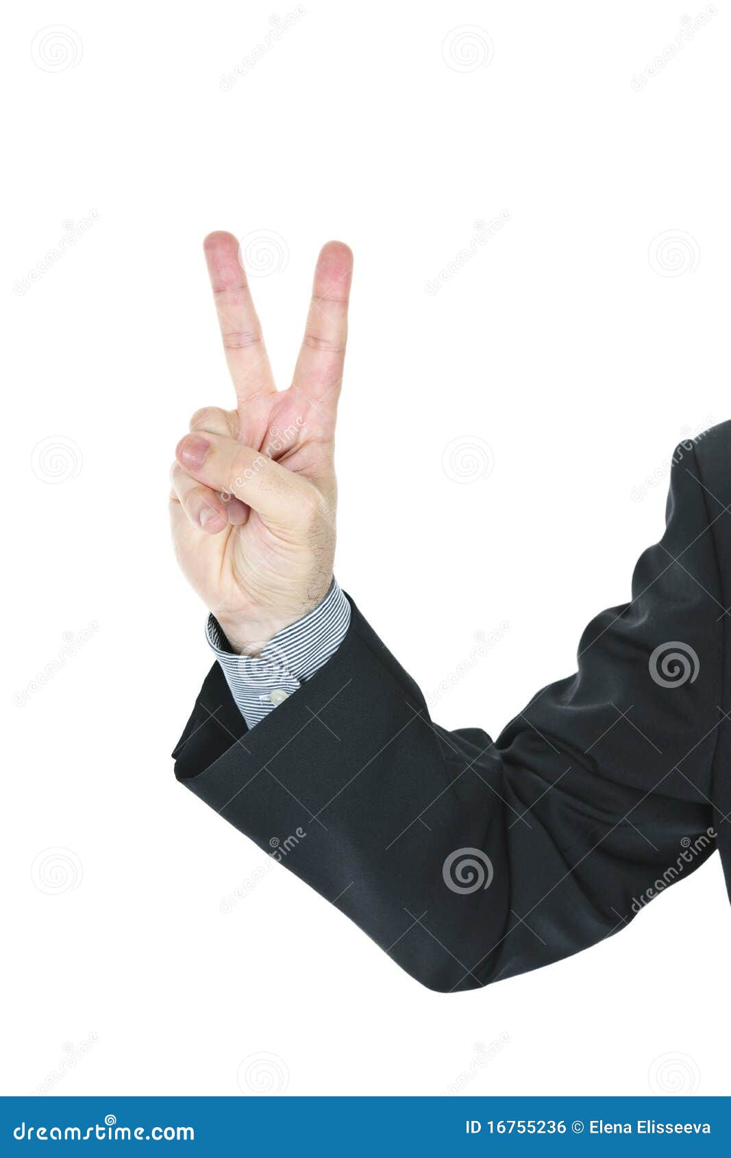 Man Giving Peace or Victory Sign Stock Photo - Image of peace, gesture ...