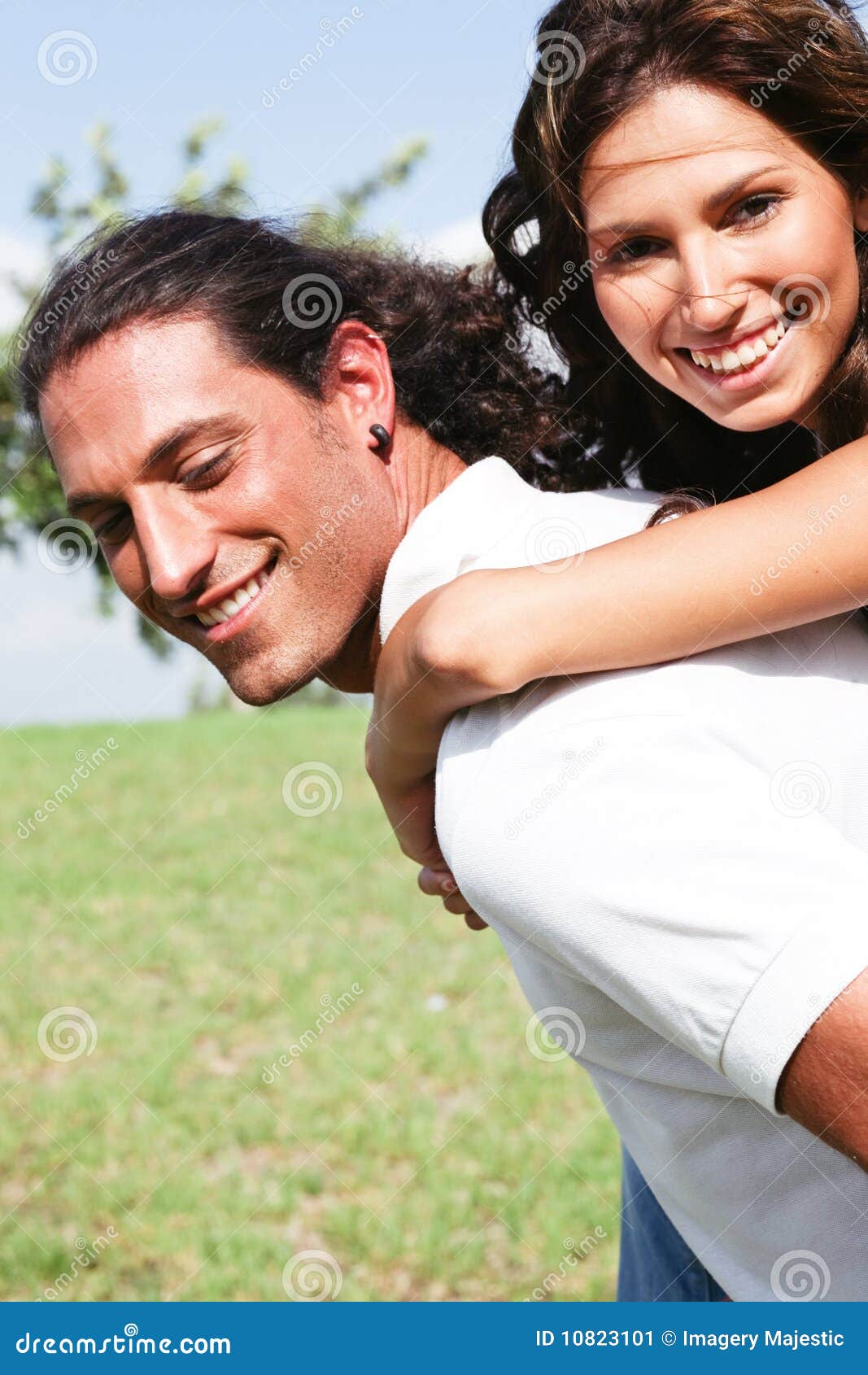 Man Giving Piggyback Ride Stock Image - Image: 10823101