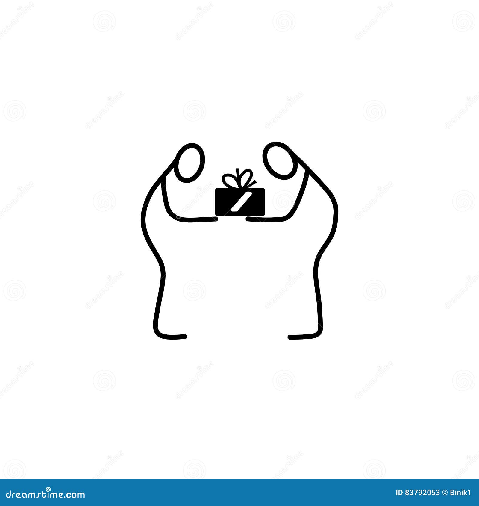 Man Giving a Present Stick Figures Icon Vector Stock Vector ...