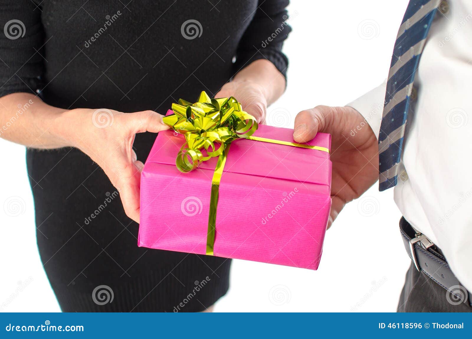 Man Giving a Present To a Woman Stock Photo - Image of love, giving ...