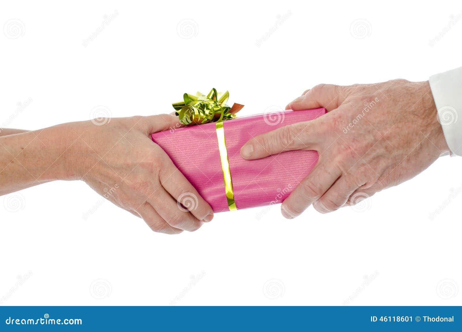 Man Giving a Present To a Woman Stock Image - Image of anniversary ...