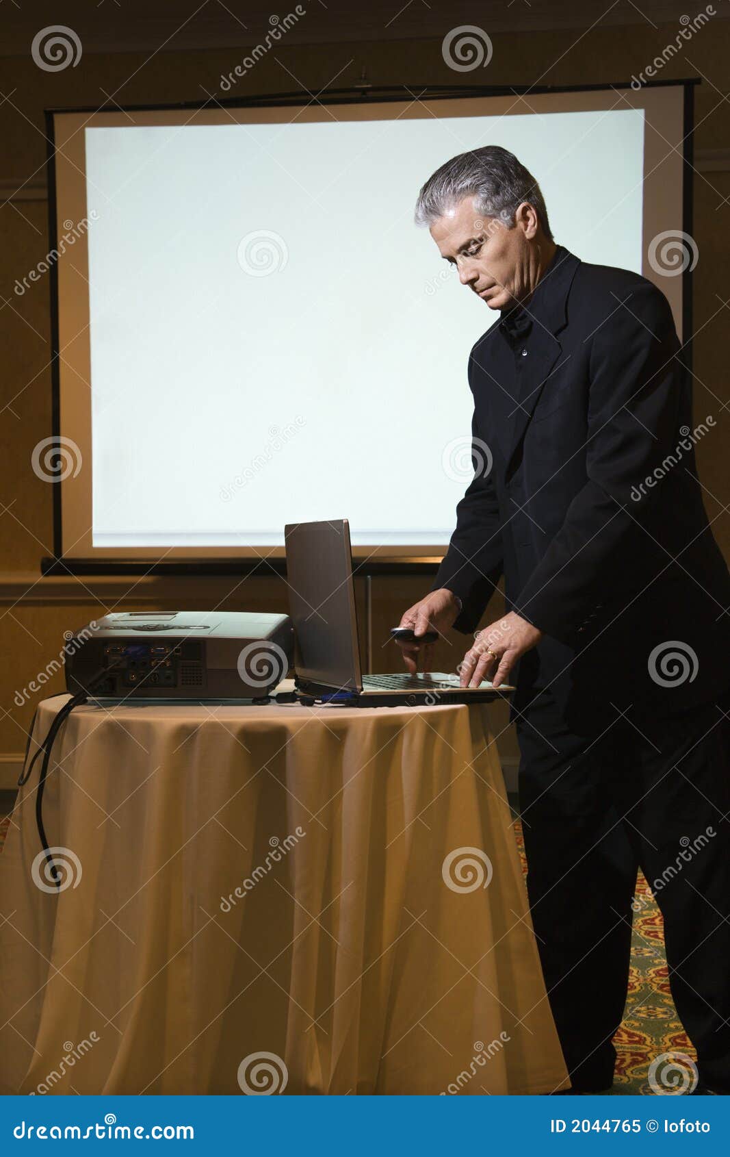 Man giving presentation. stock image. Image of middle - 2044765