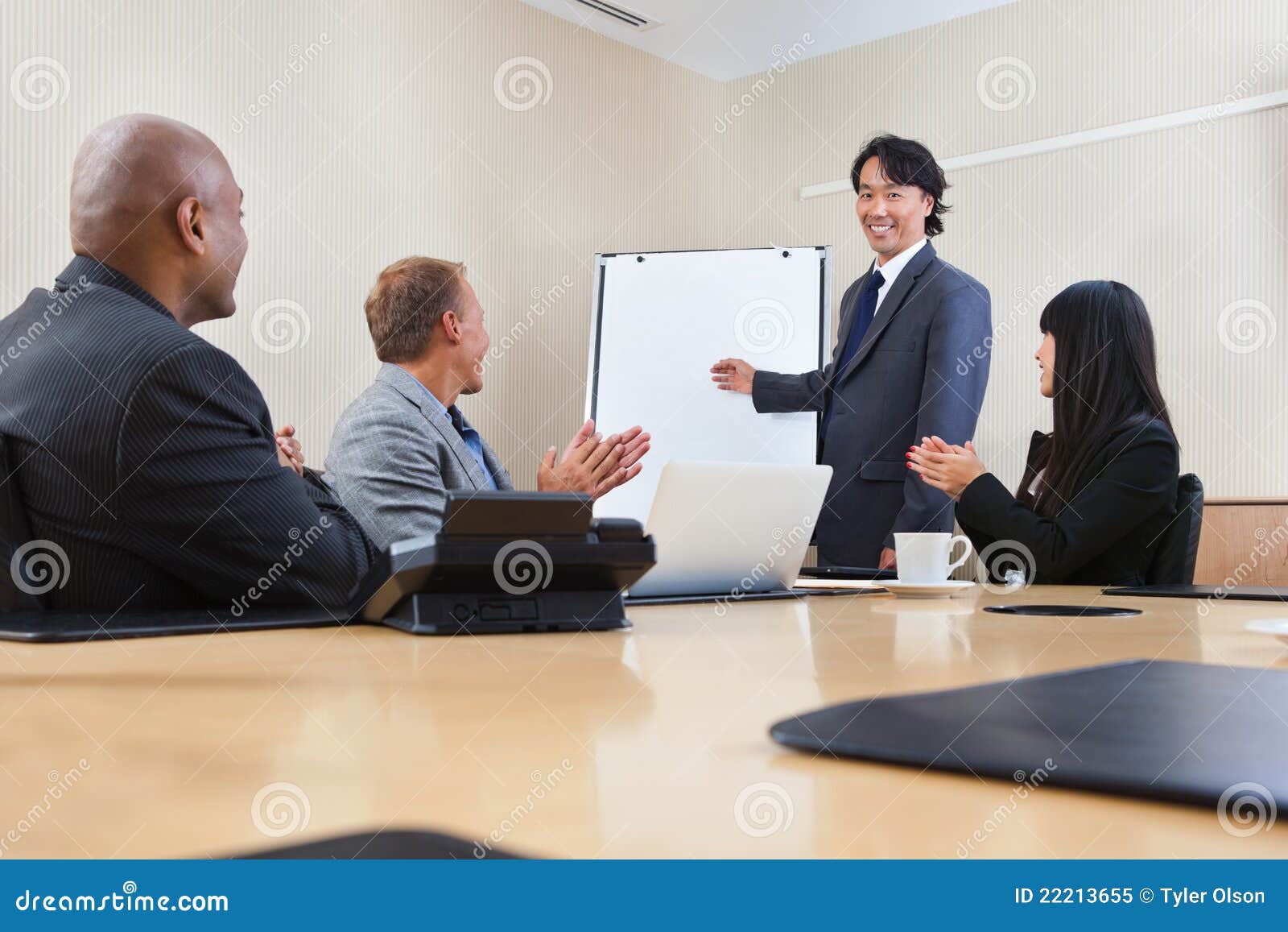 Man Giving a Presentation To Associates Stock Image - Image of board ...