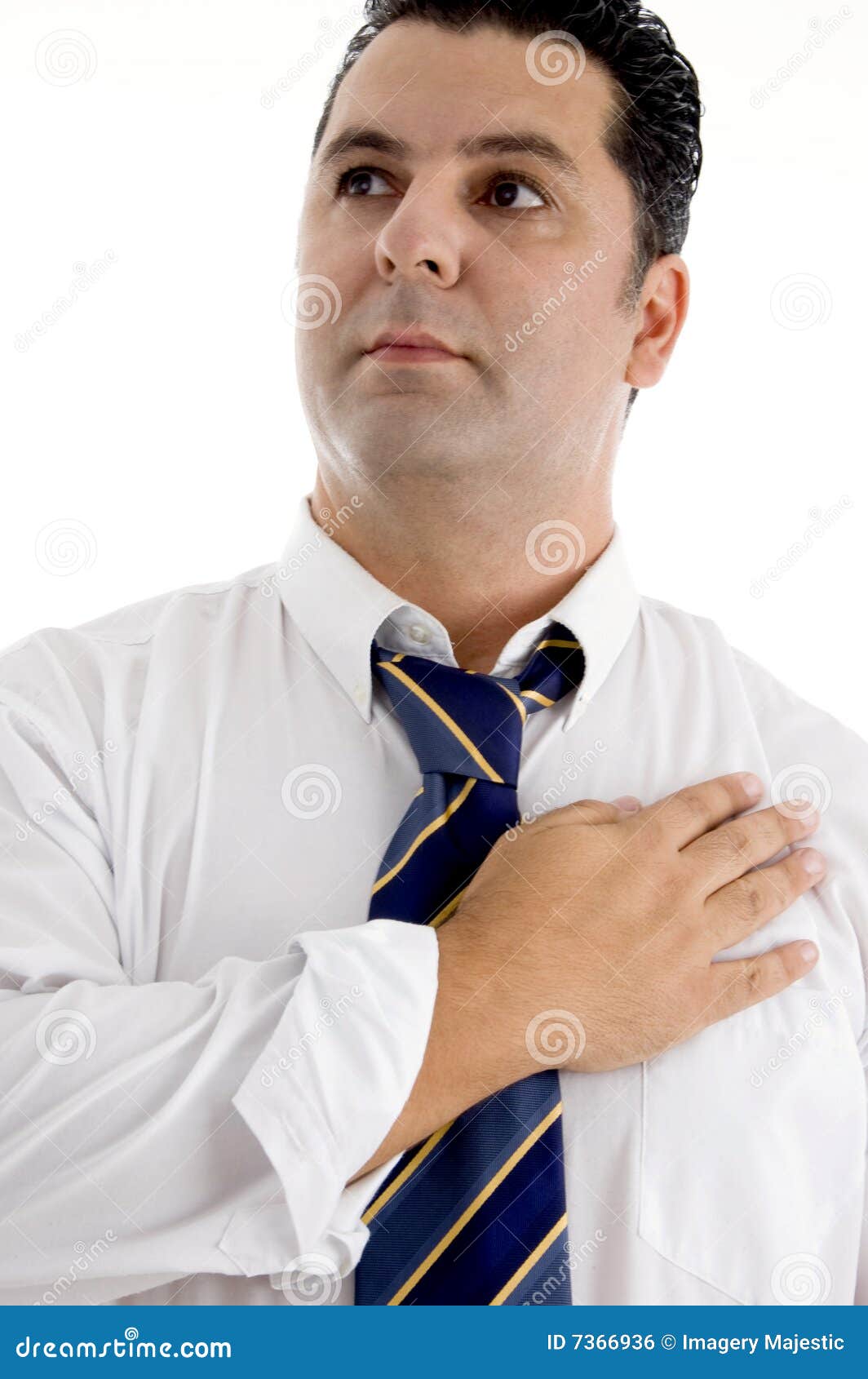 Man Giving Respect by Salute Stock Photo - Image of boss, dressed: 7366936