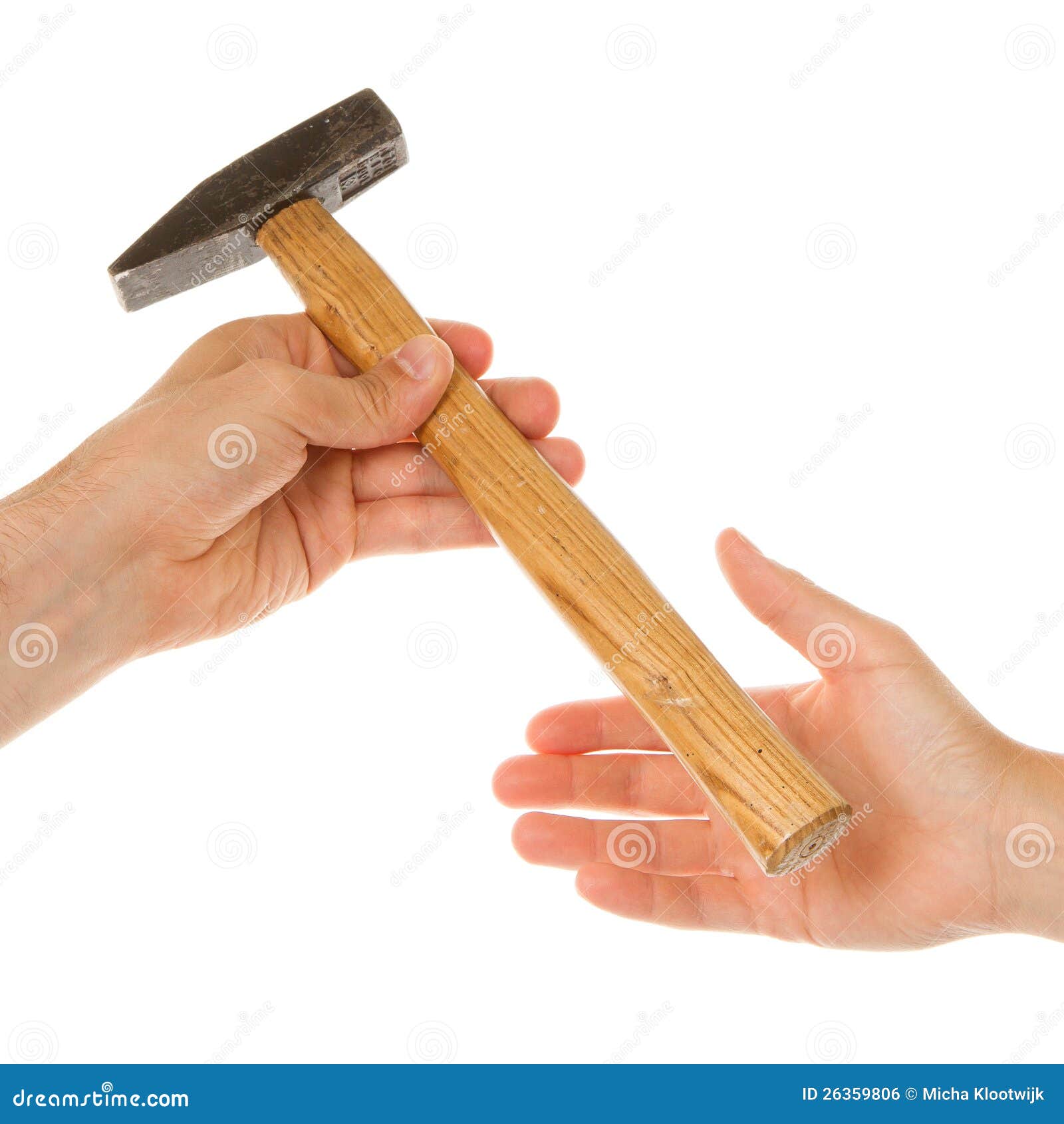 Man giving woman hammer stock photo. Image of estate - 26359806