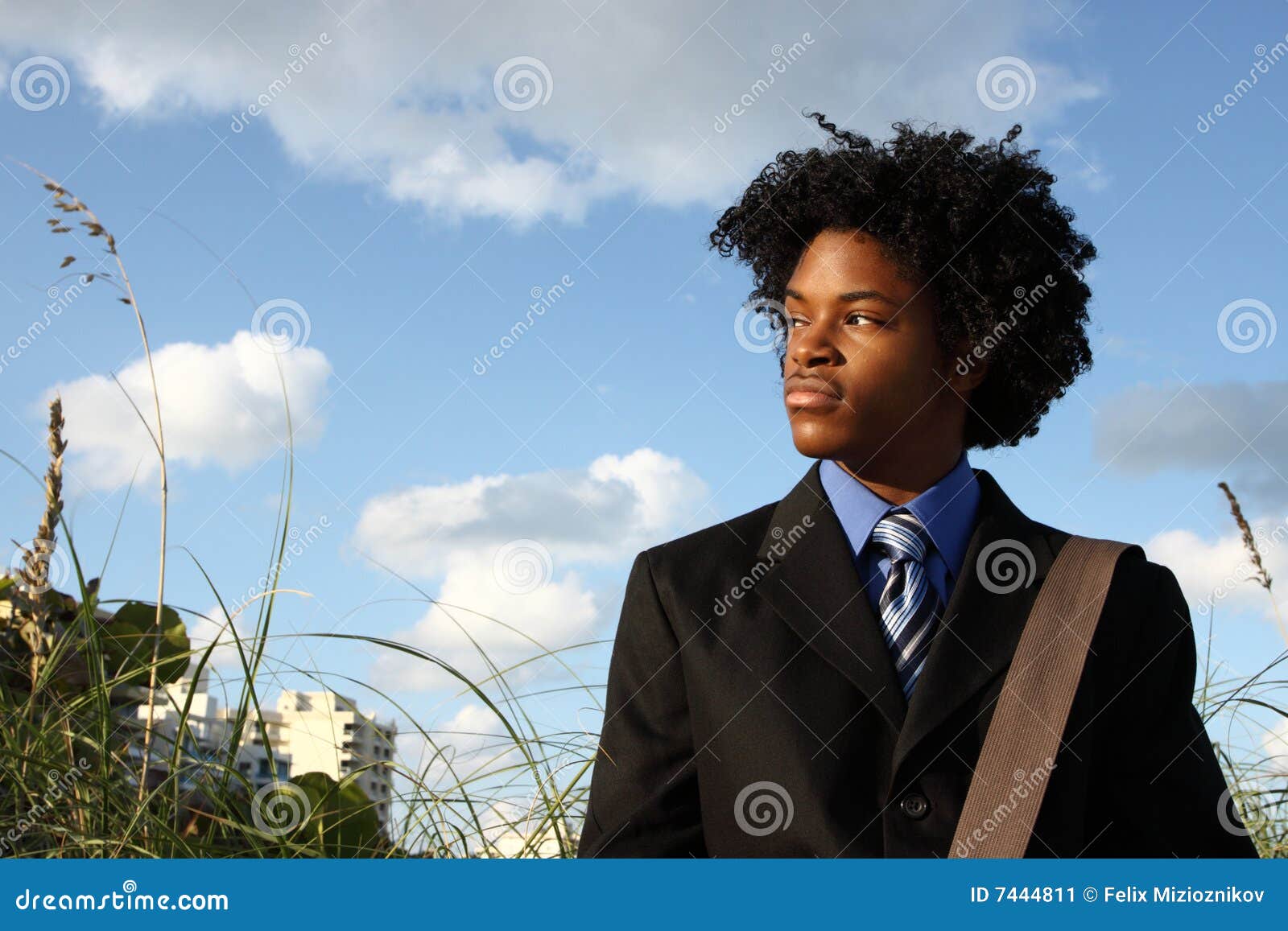 Man glancing stock image. Image of space, hair, black - 7444811