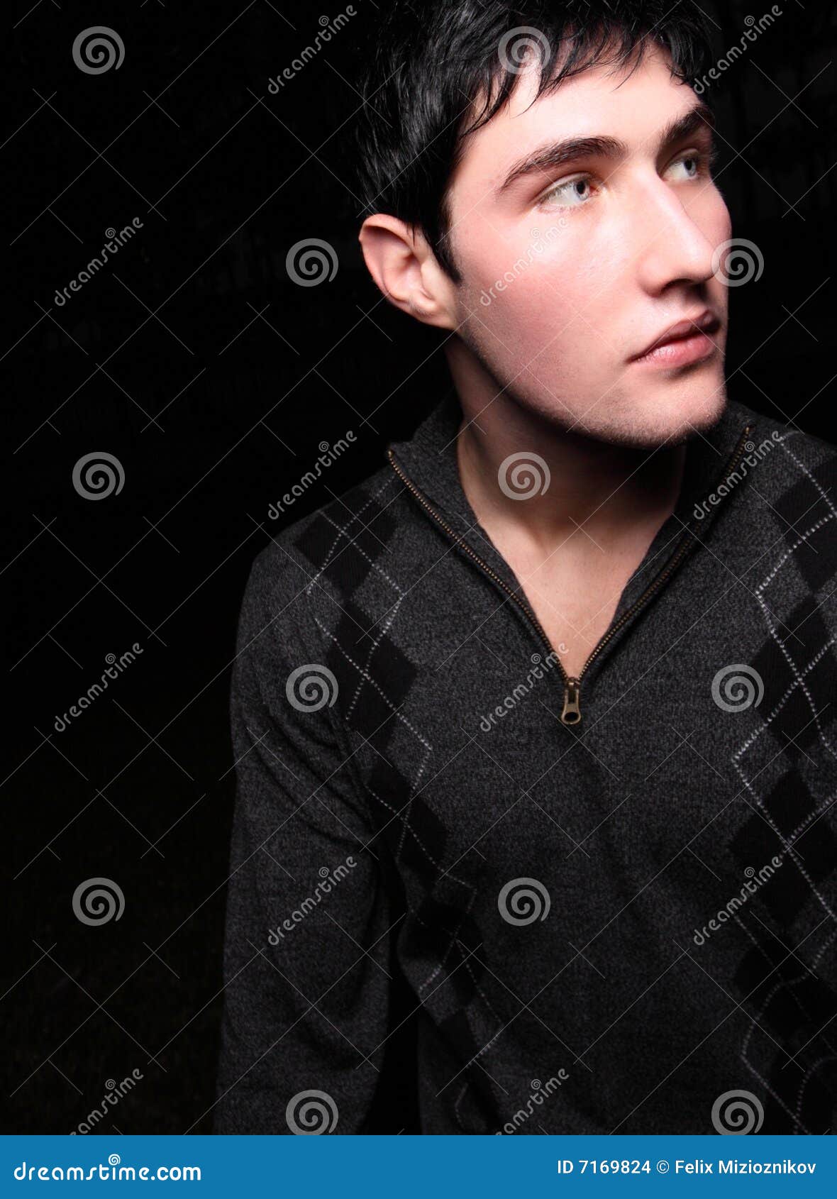 Man glancing away stock photo. Image of teenager, looking - 7169824
