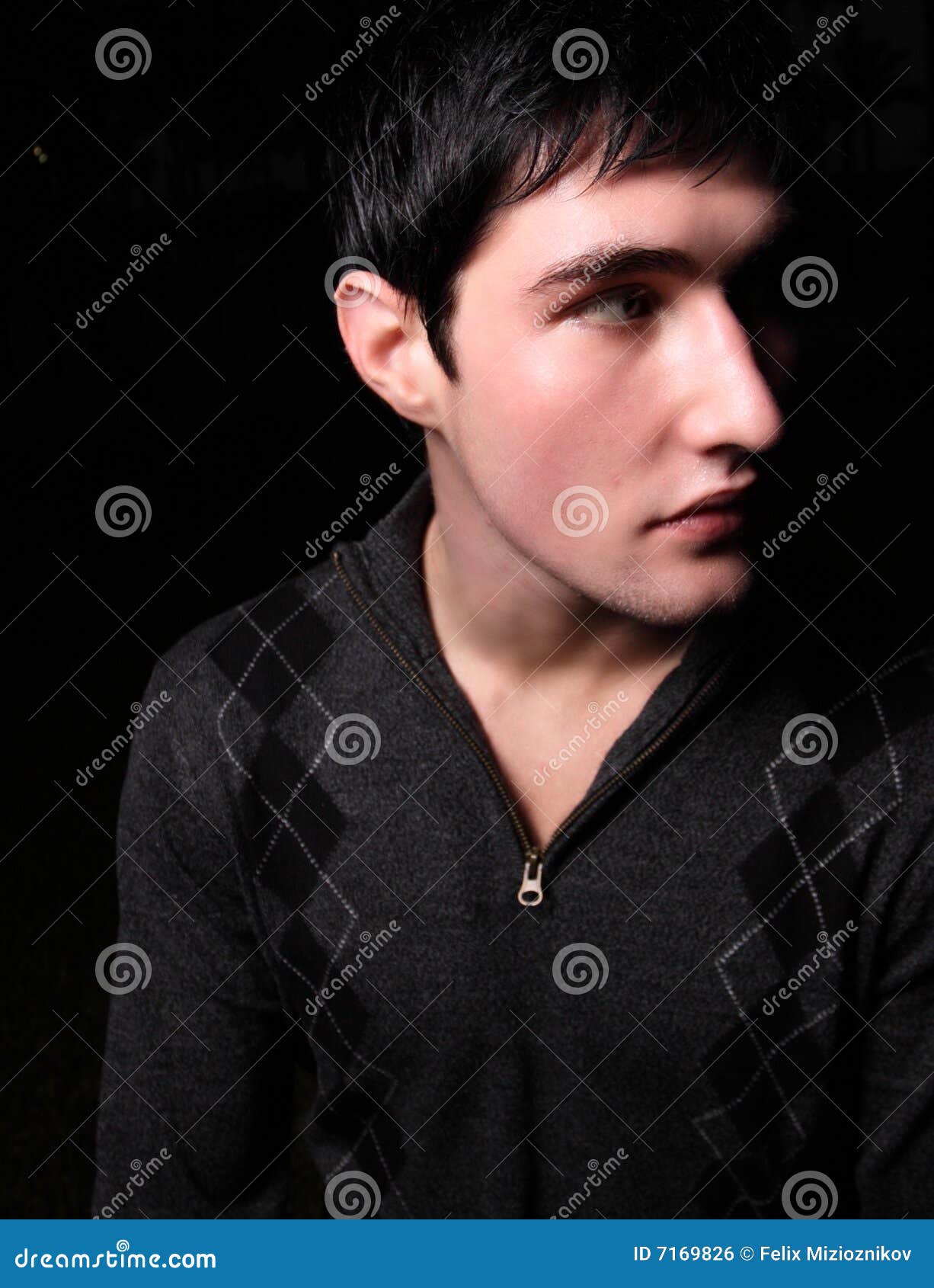 Man glancing away stock photo. Image of young, male, teen - 7169826