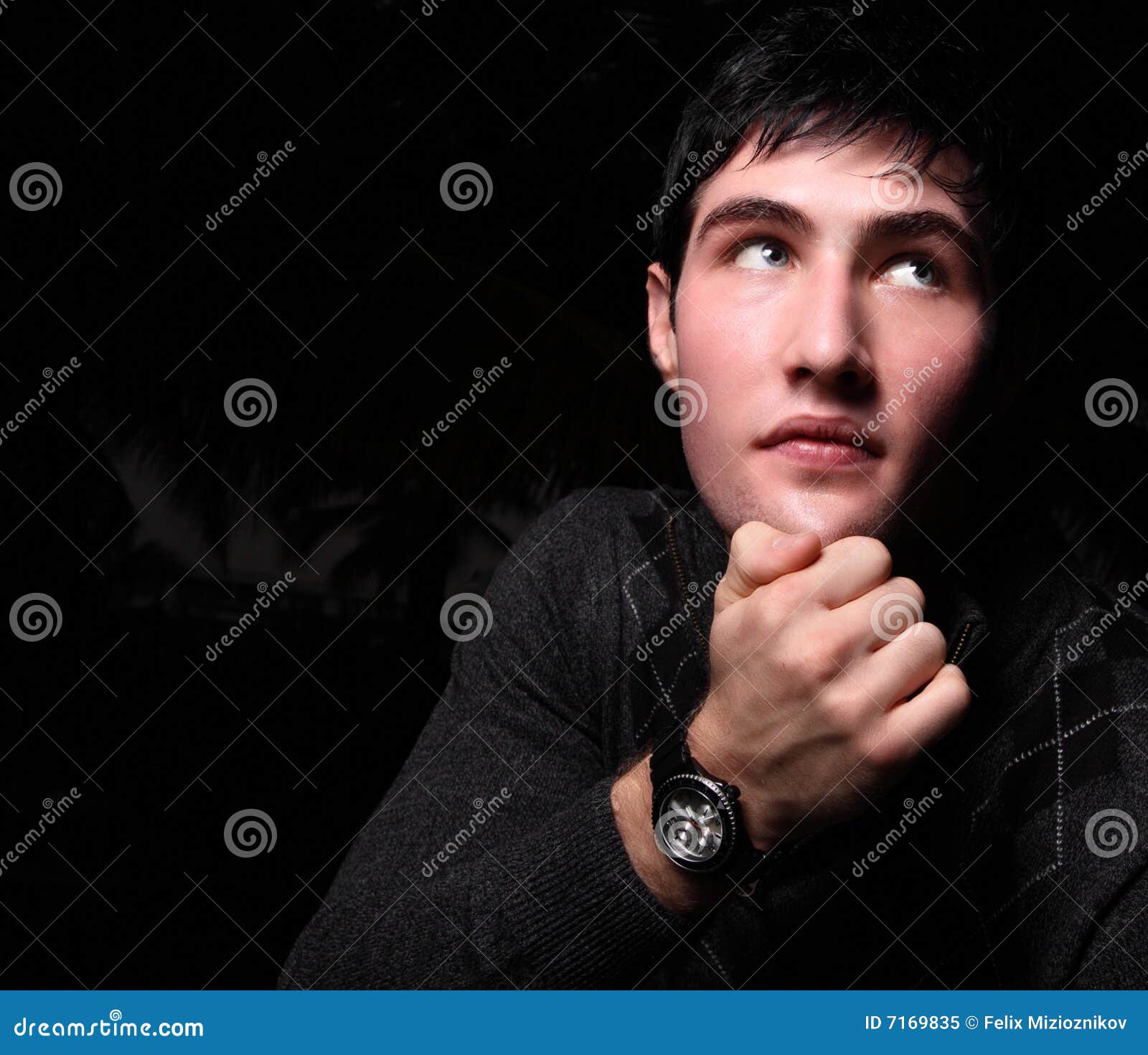 Man glancing away stock image. Image of shot, handsome - 7169835