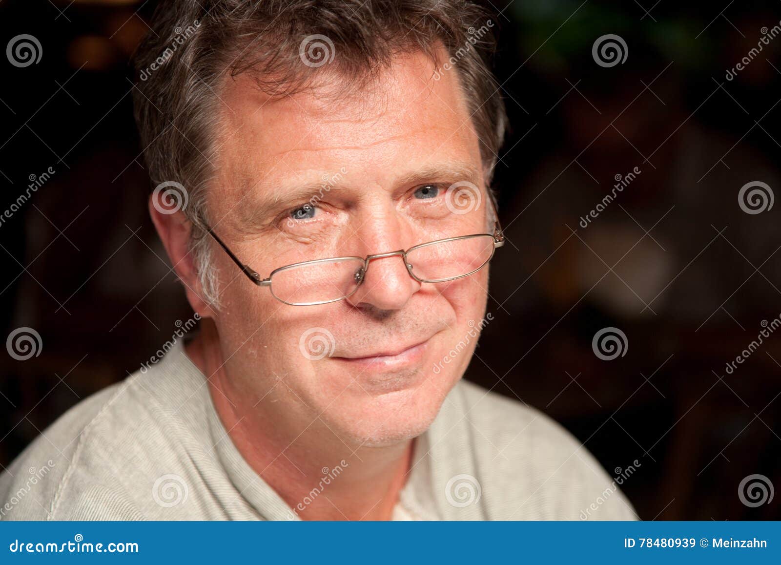 Man with Glasses Looks Very Friendly Stock Image - Image of friendly ...