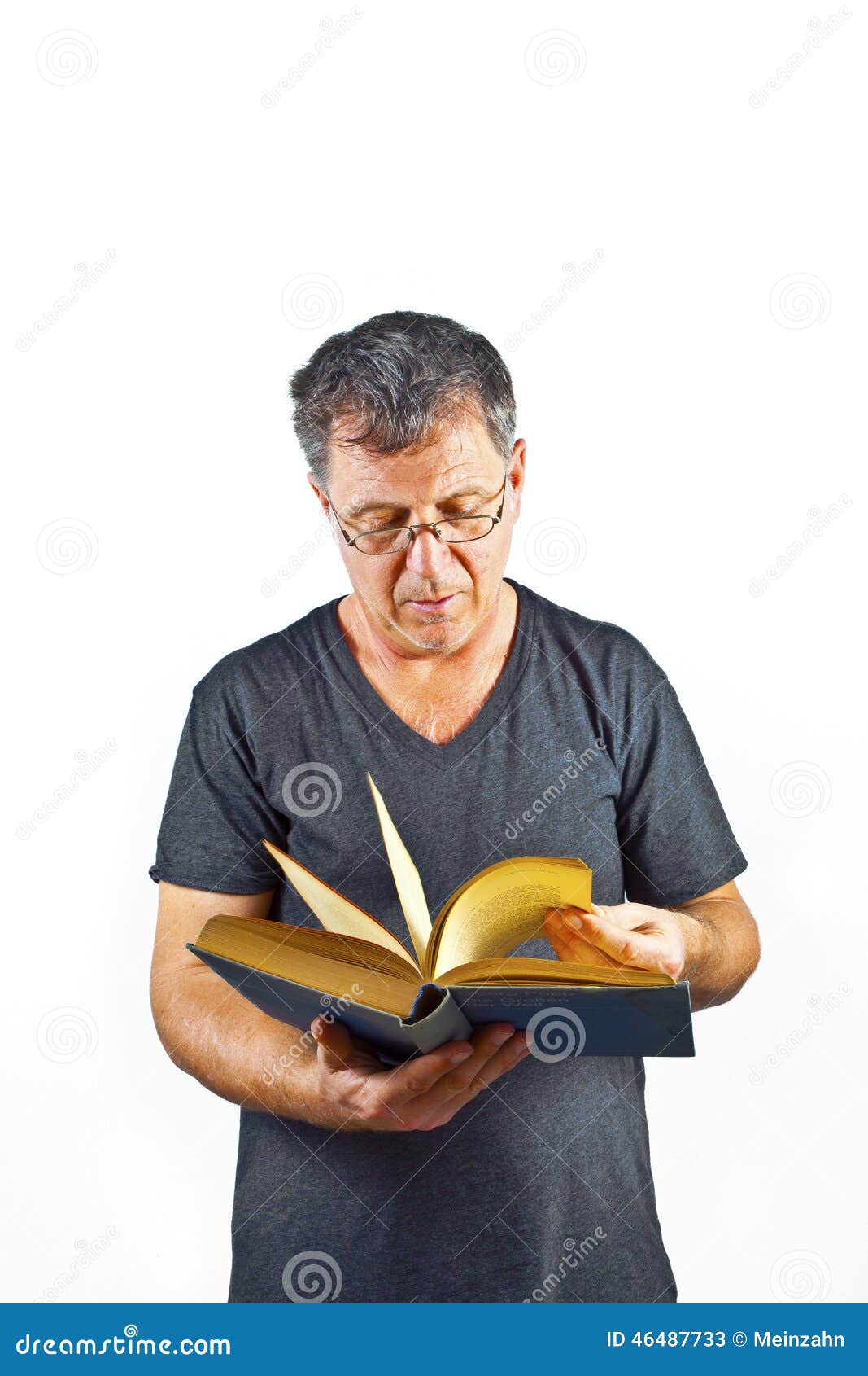 Man with glasses reading stock image. Image of house - 46487733