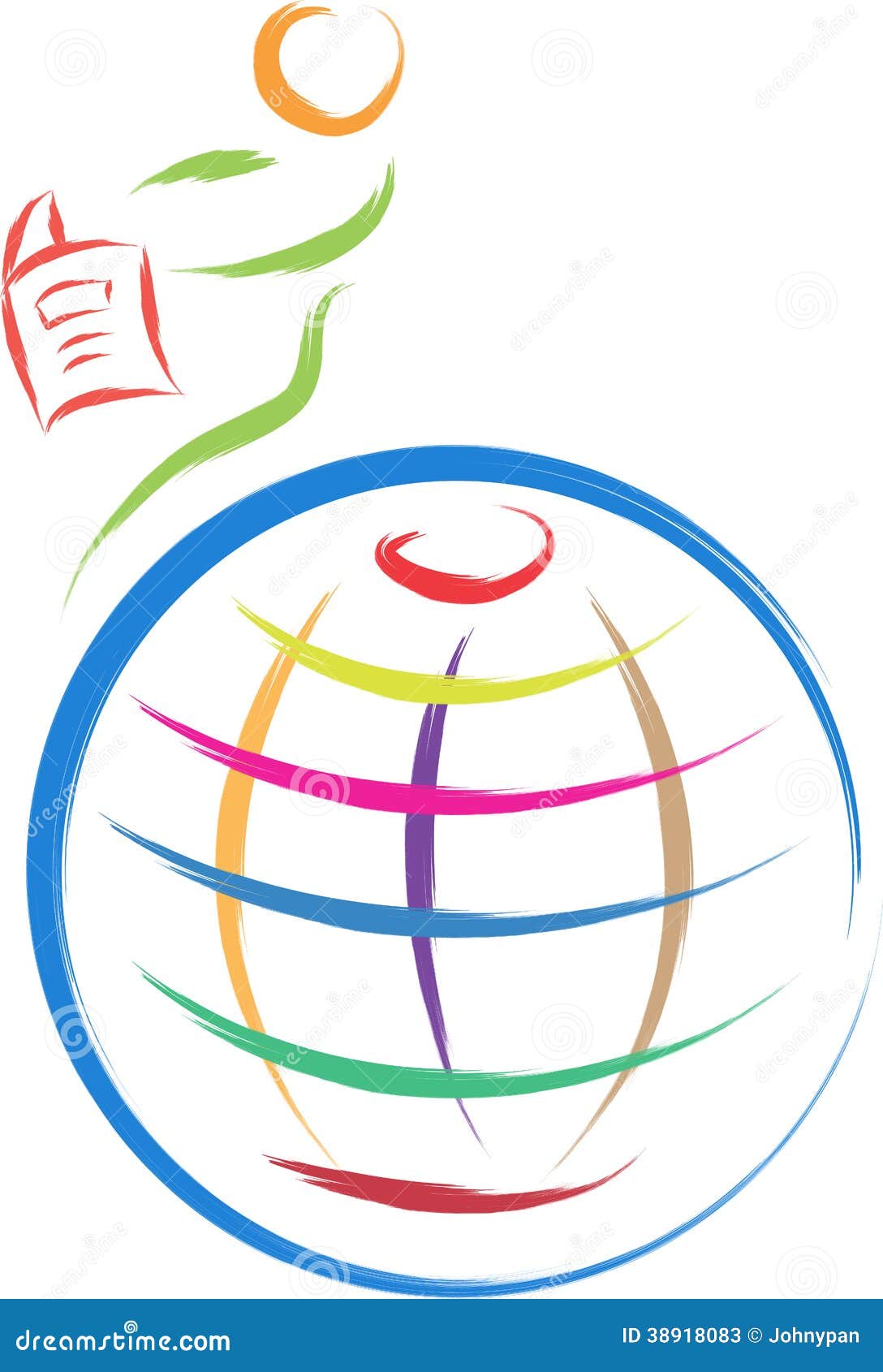Man on Globe Reading Education Stock Vector - Illustration of education ...