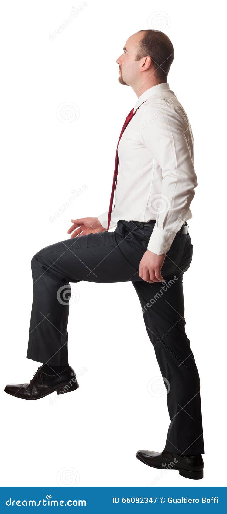 Man go up position stock image. Image of worker, portrait - 66082347