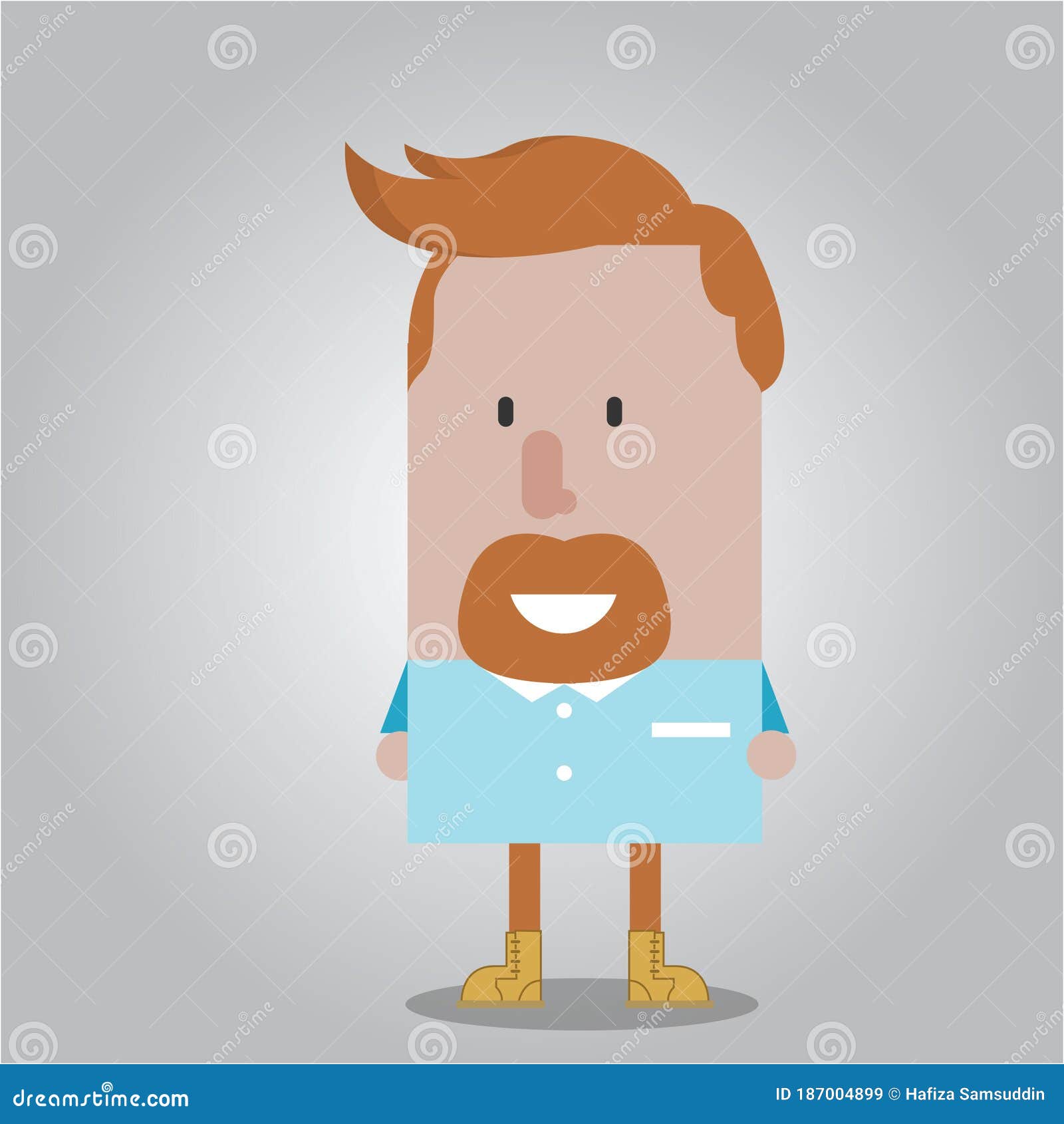 Man with Goatee. Vector Illustration Decorative Design Stock Vector ...