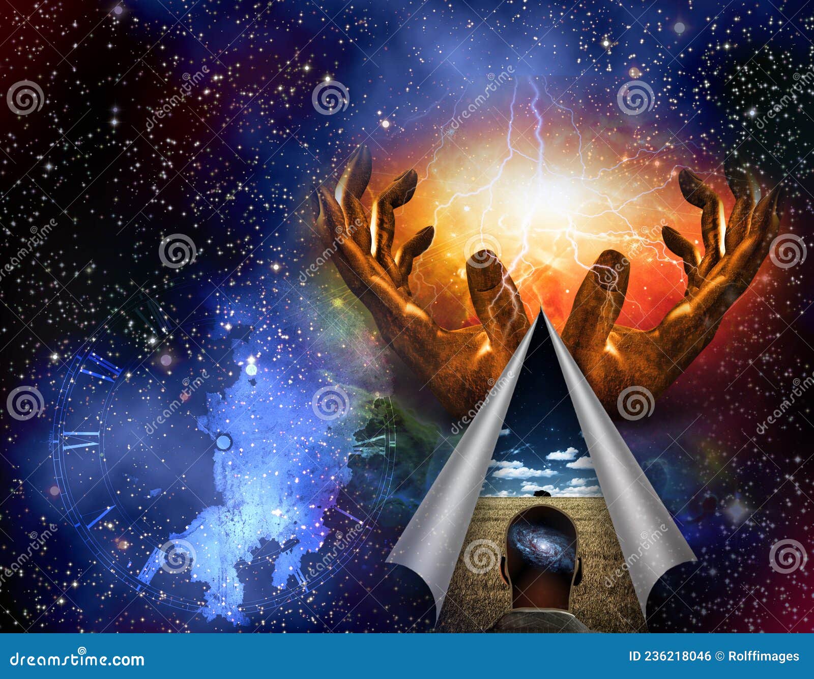 Man and God stock illustration. Illustration of veil - 236218046