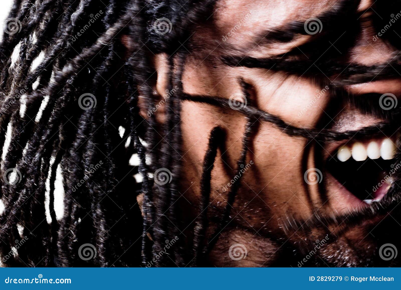 Man Goes through Life Screaming Stock Image - Image of portrait, head ...