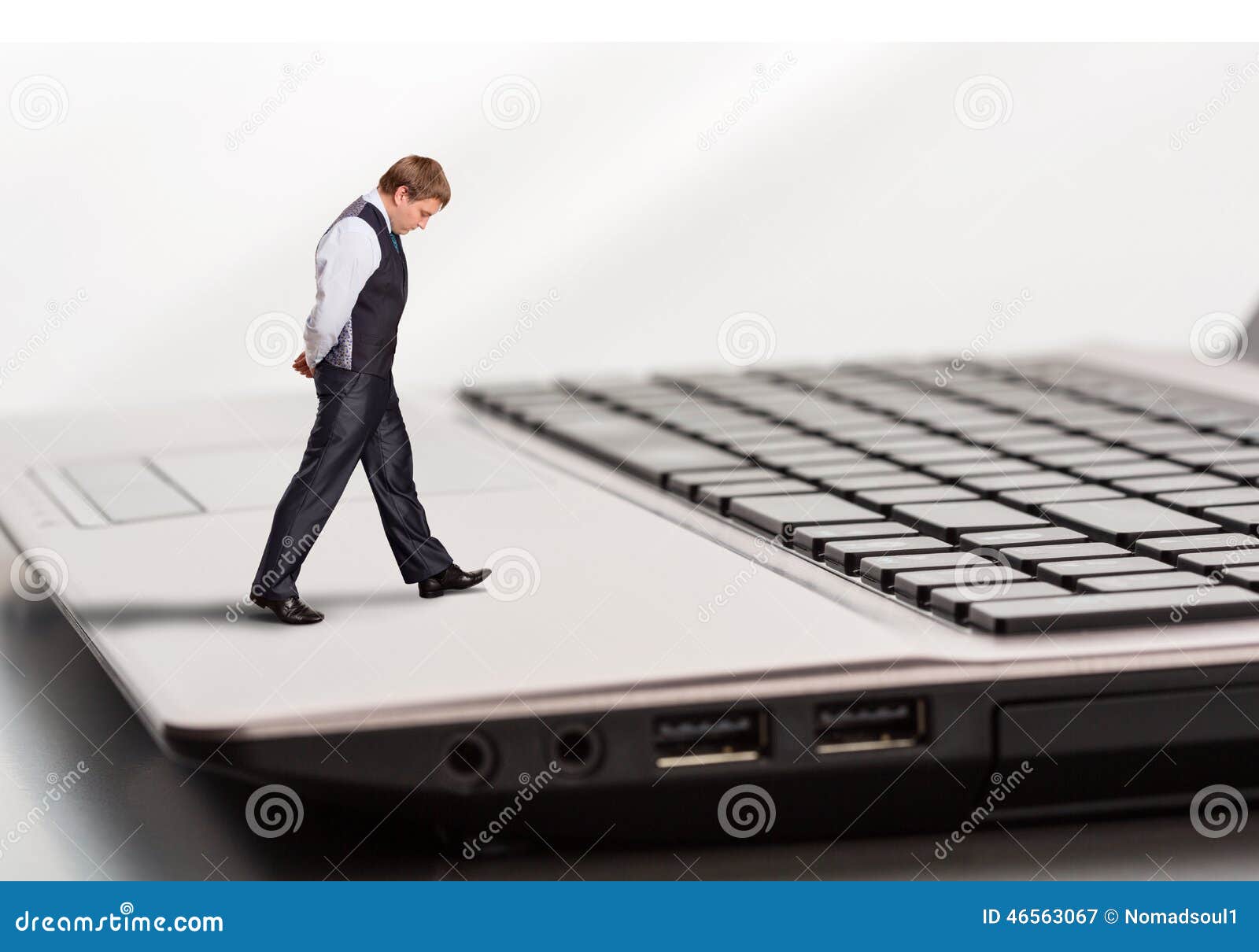 Man goes while thinking stock image. Image of decide - 46563067