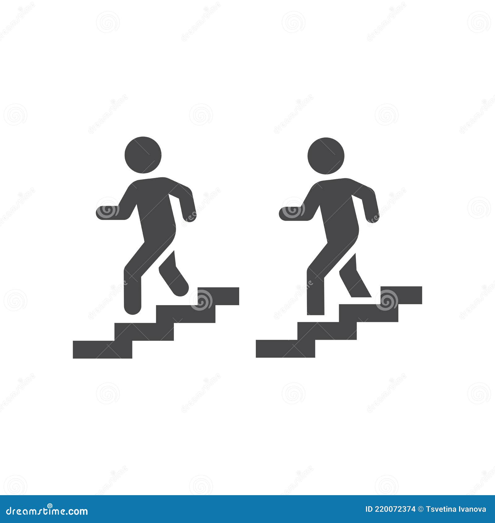 Man Going Down Stairs Vector Icon Stock Vector - Illustration of ...
