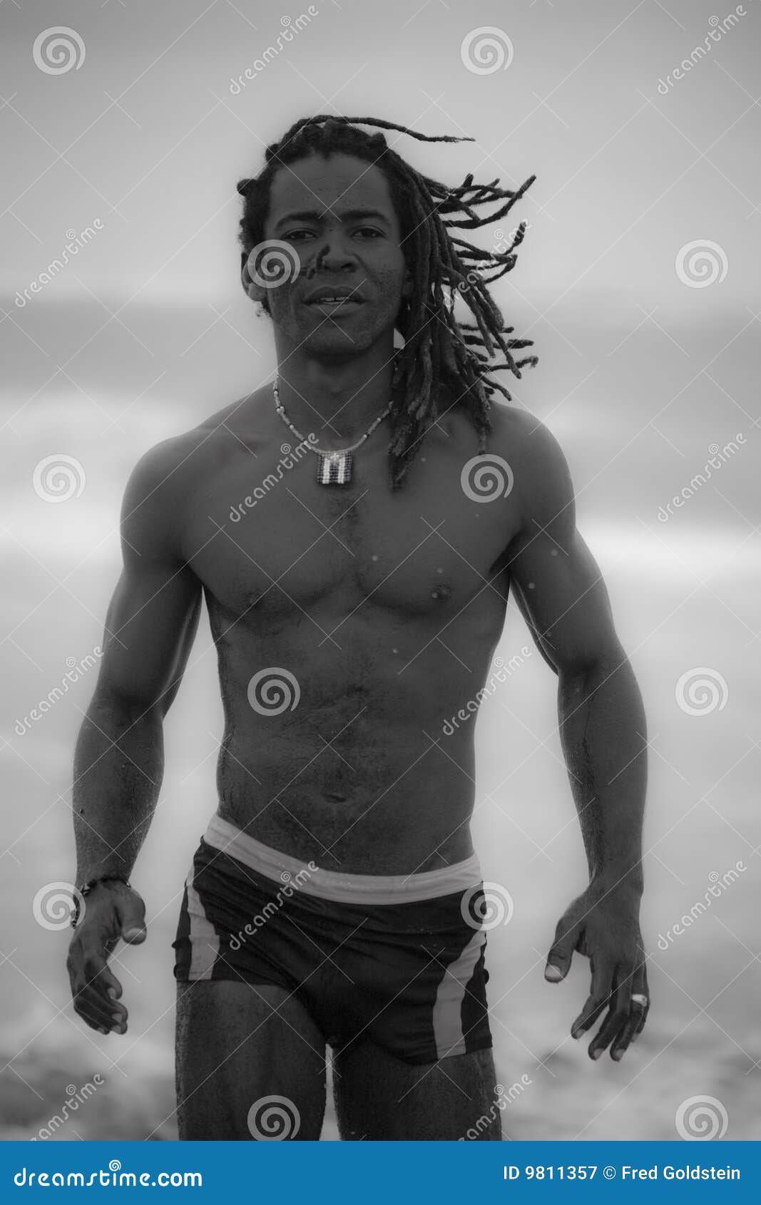 Man Going Out the Sea in Cuba Stock Image - Image of people, beach: 9811357