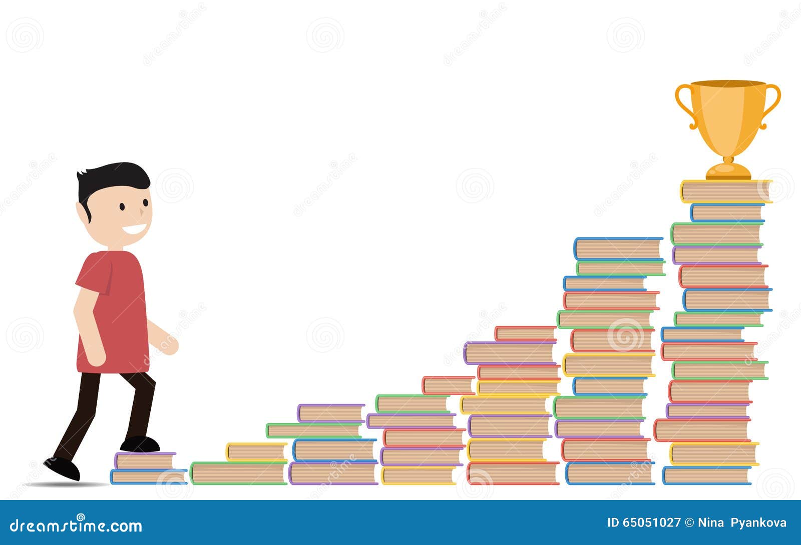 Cartoon Staircase Going Up