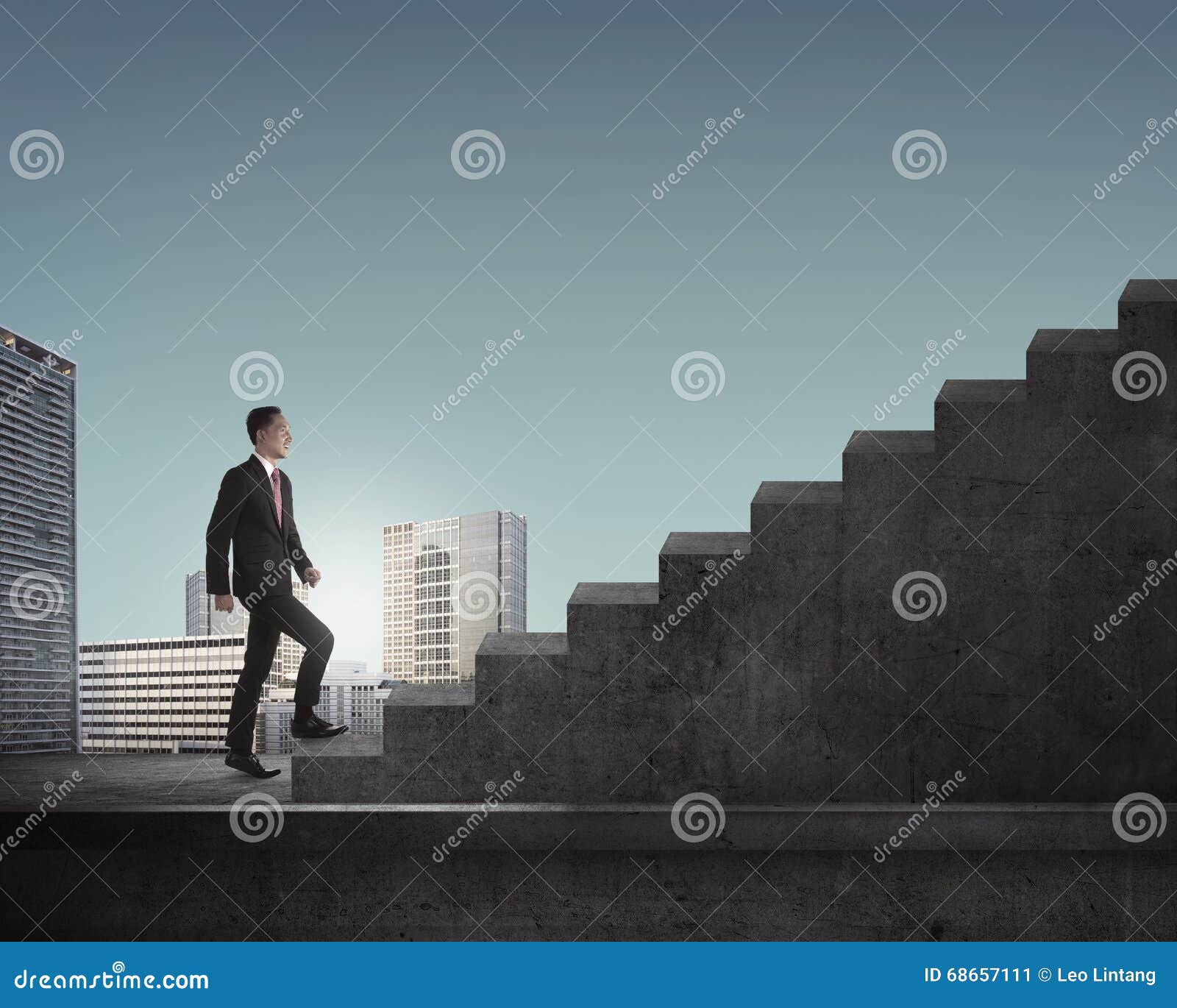 Man Going Up Stairs stock image. Image of confident, indonesian - 68657111