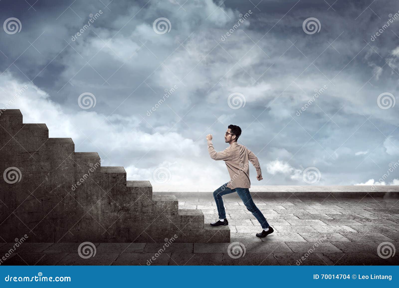 Man Going Up stock photo. Image of ladder, business, climbing - 70014704
