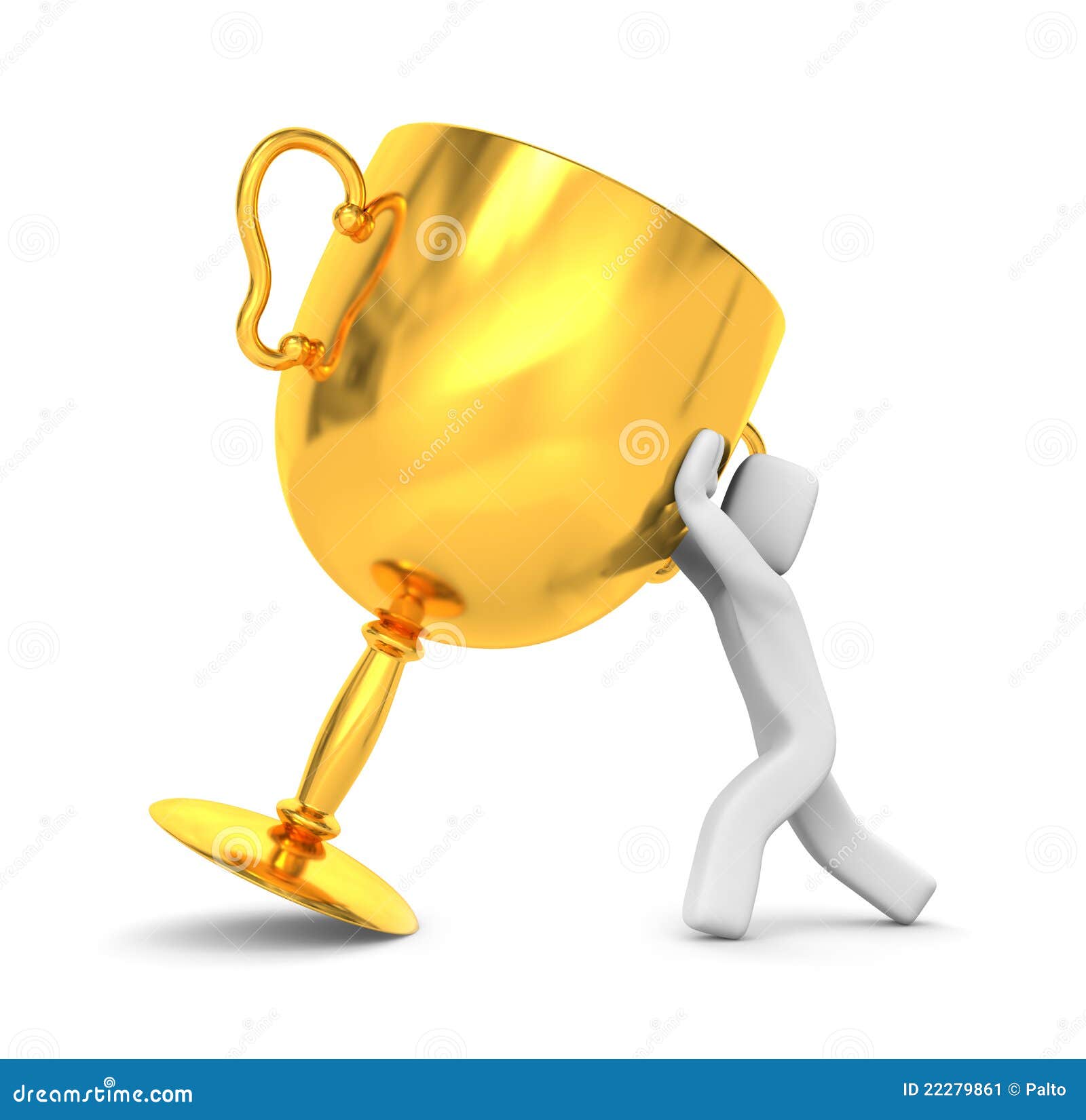 Man and gold cup stock illustration. Illustration of places - 22279861