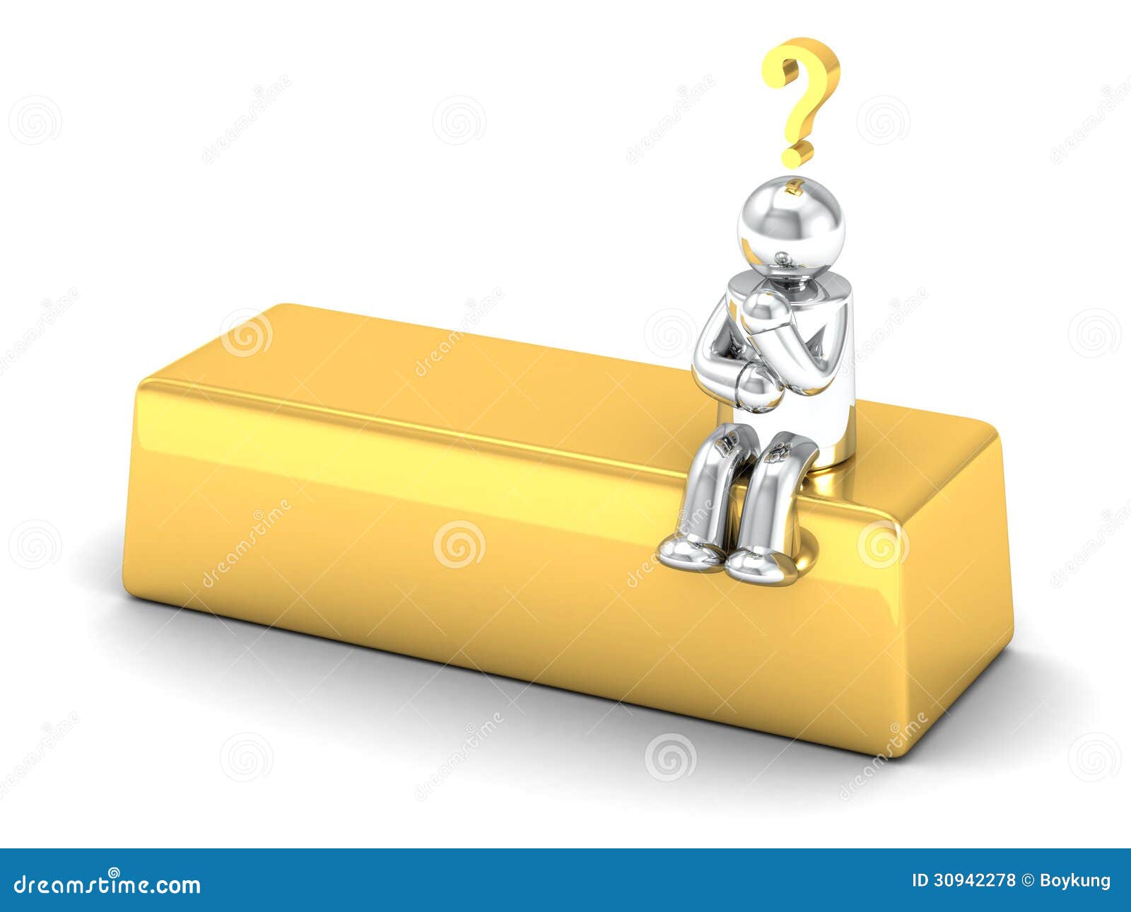 Man on gold stock illustration. Illustration of banking - 30942278