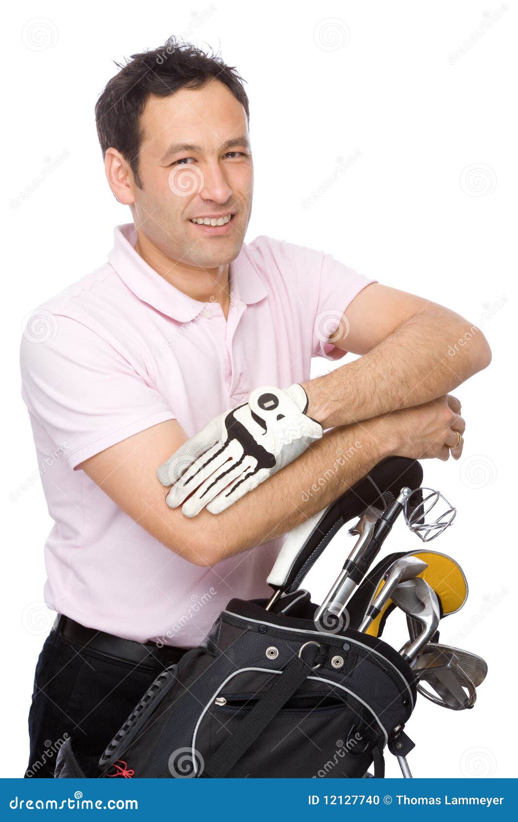 Man with golf kit stock photo. Image of adult, equipment - 12127740