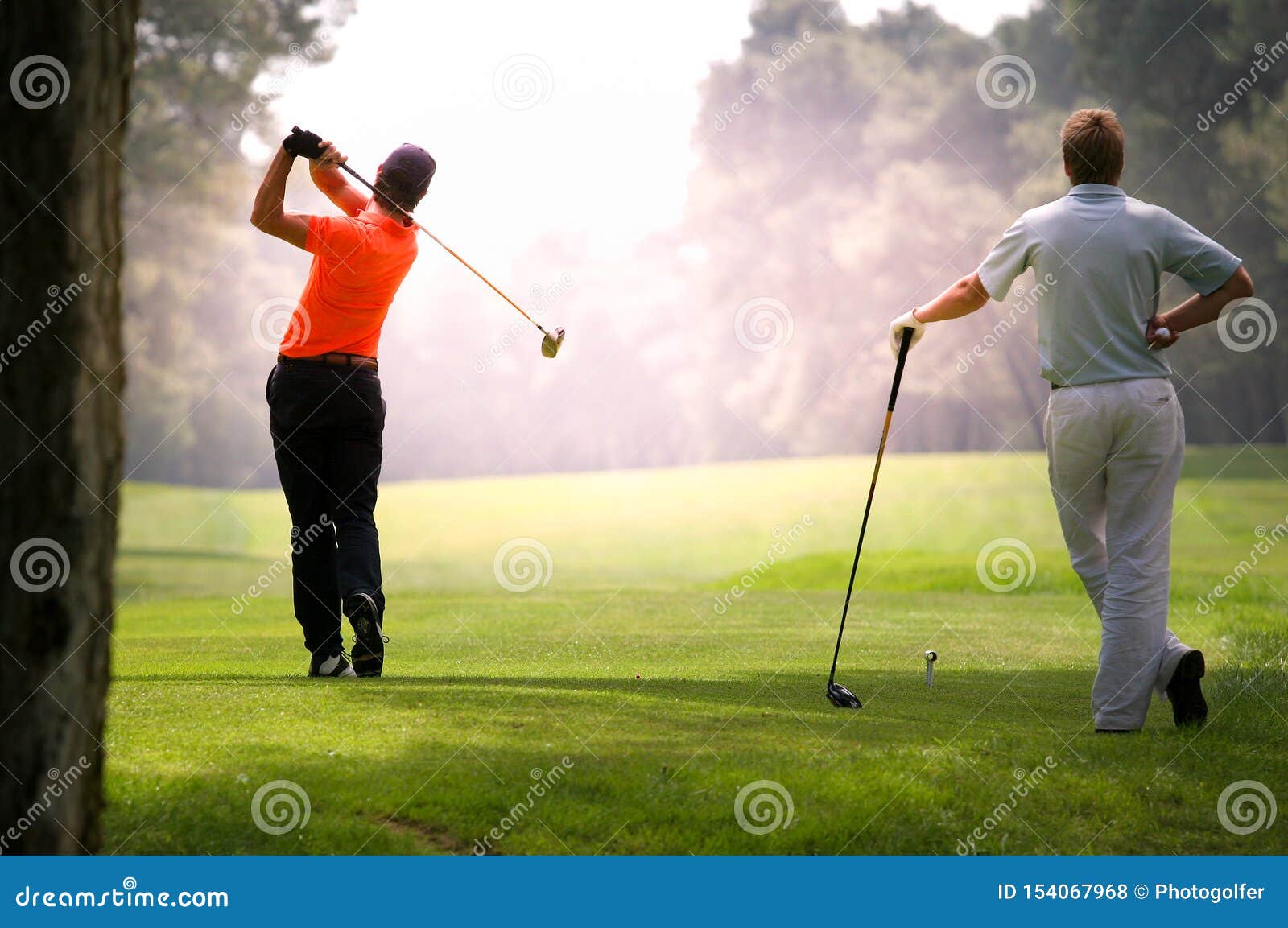 Man Golfer on a Golf Course Editorial Stock Photo - Image of swing ...