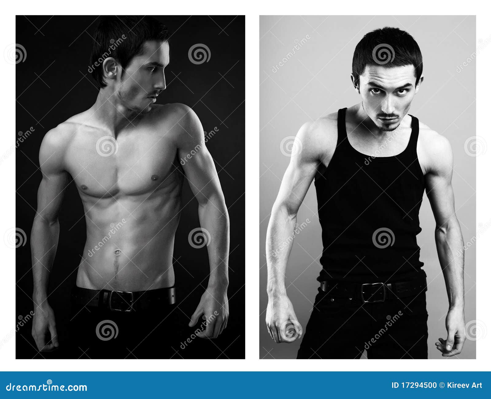 Man with a Good Figure. Collage. Stock Photo - Image of handsome ...