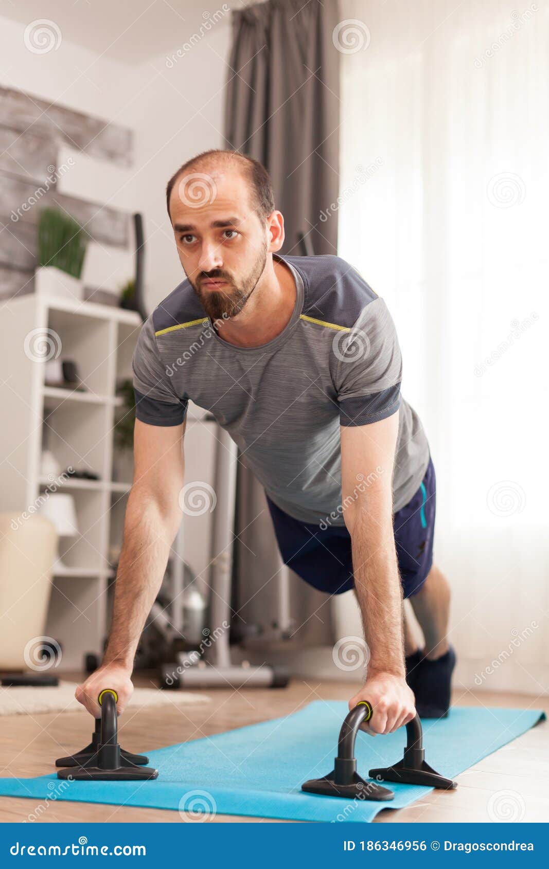 Man in Good Physical Shape Doing Push Ups Stock Photo - Image of body ...