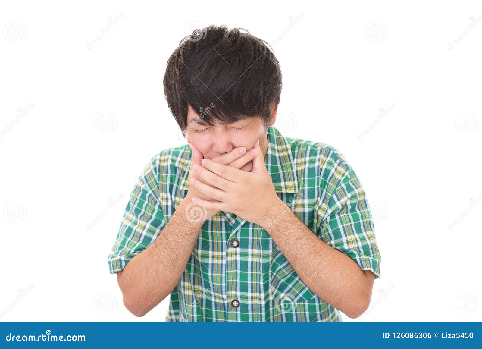 Man with a bad cold stock photo. Image of expression - 126086306