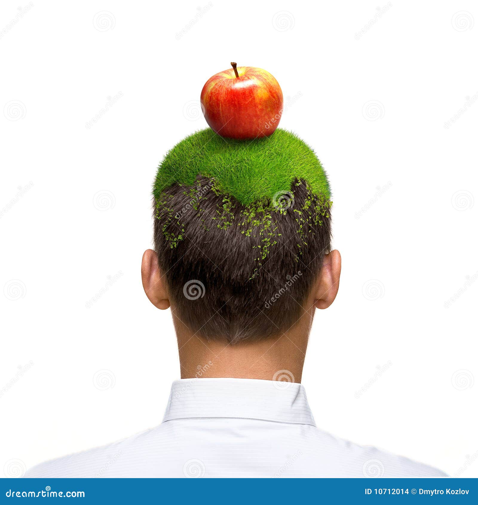 Man got idea stock photo. Image of ecological, grass - 10712014