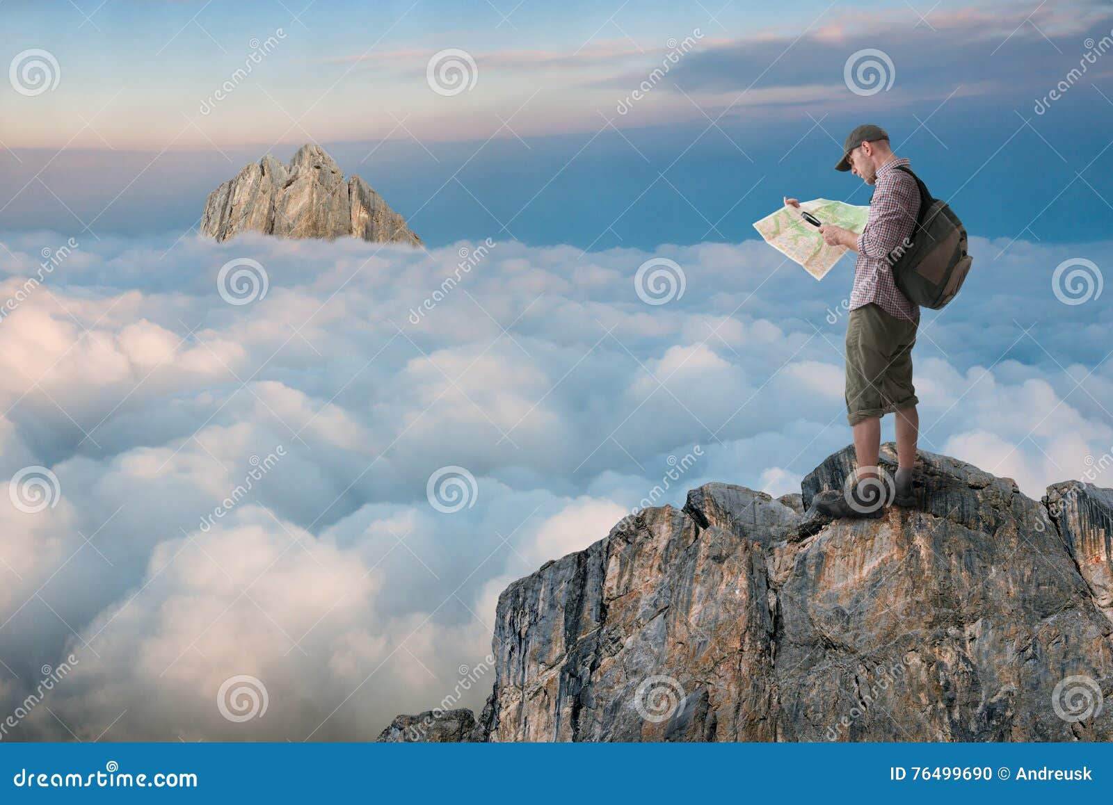 Man got lost stock photo. Image of hiking, backpack, astray - 76499690
