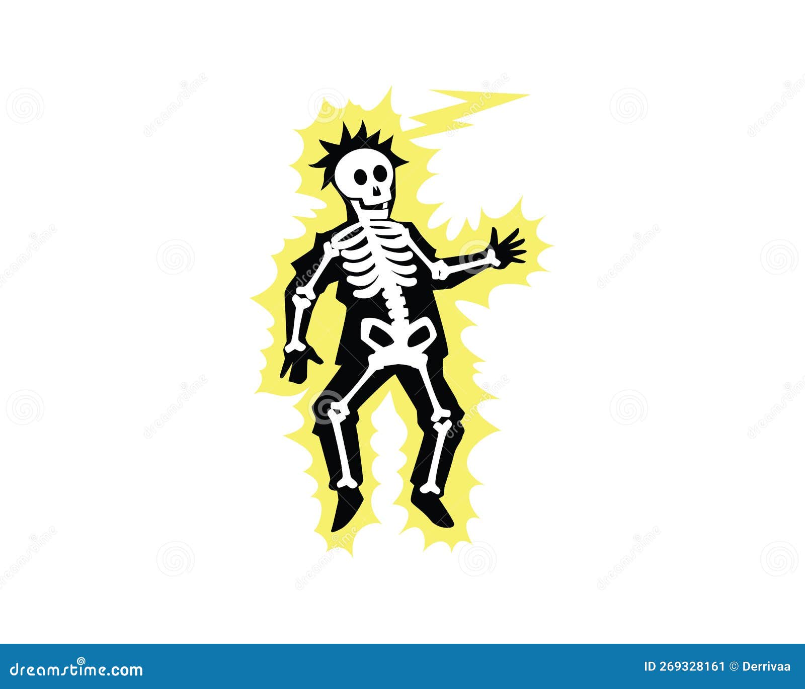 Man Got Struck by Lightning Illustration Stock Vector - Illustration of ...