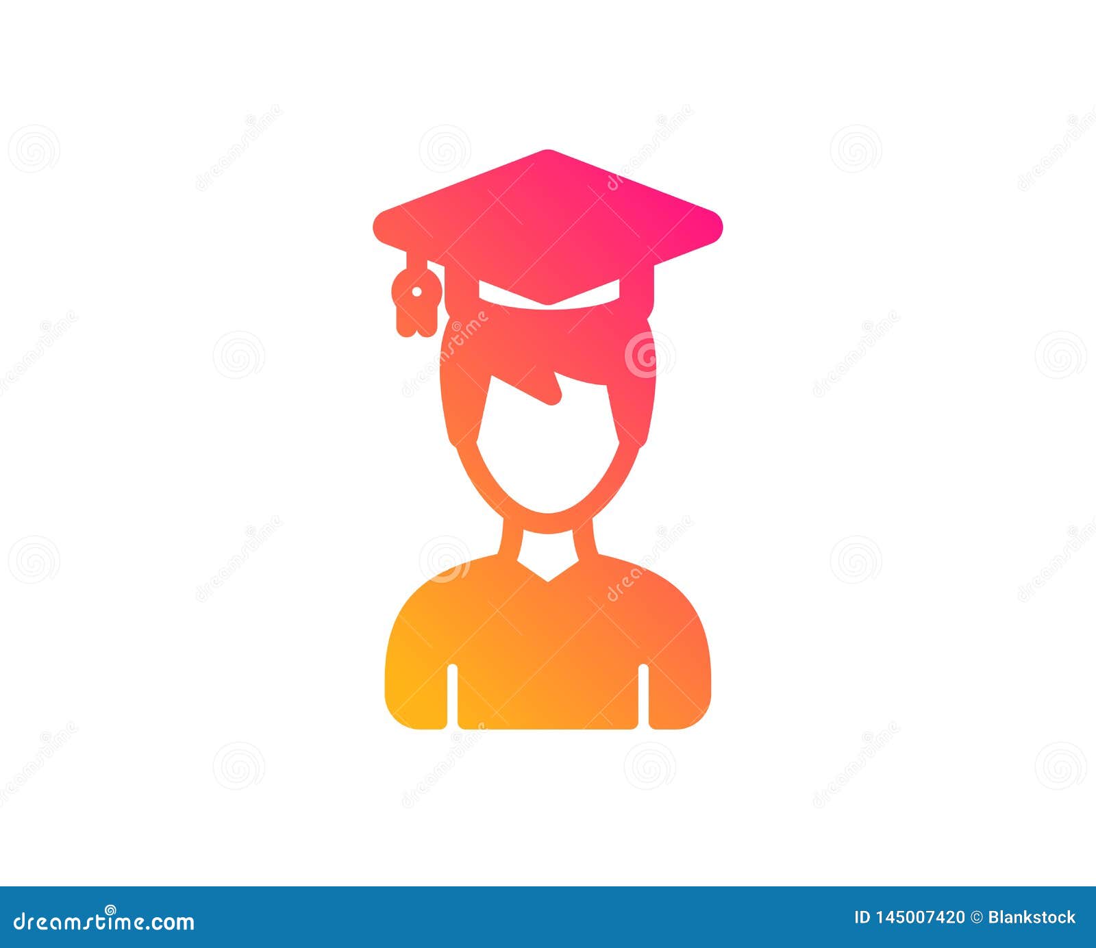 Man in Graduation Cap Icon. Education. Vector Stock Vector ...