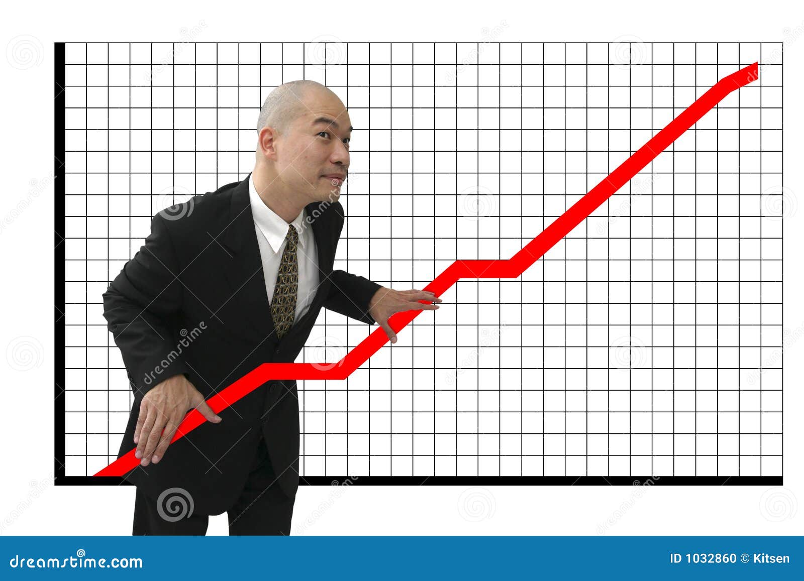 Man & graph stock photo. Image of coat, bills, asian - 1032860