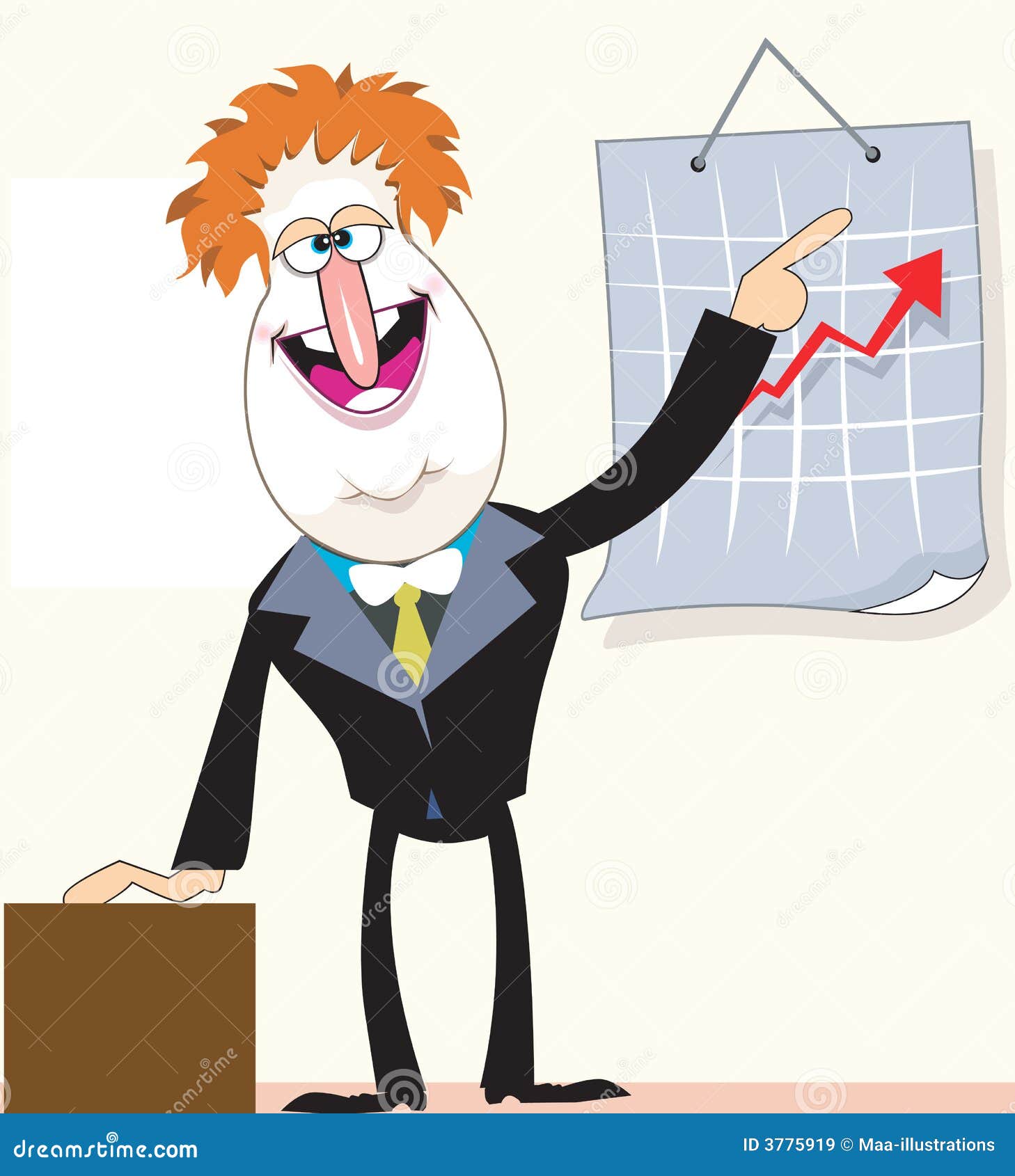 Man and graph stock vector. Illustration of character - 3775919