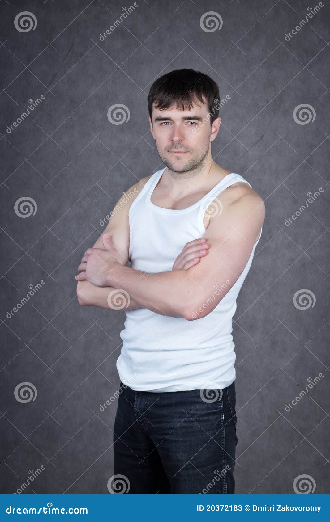 Man with a gray background stock image. Image of attractive - 20372183