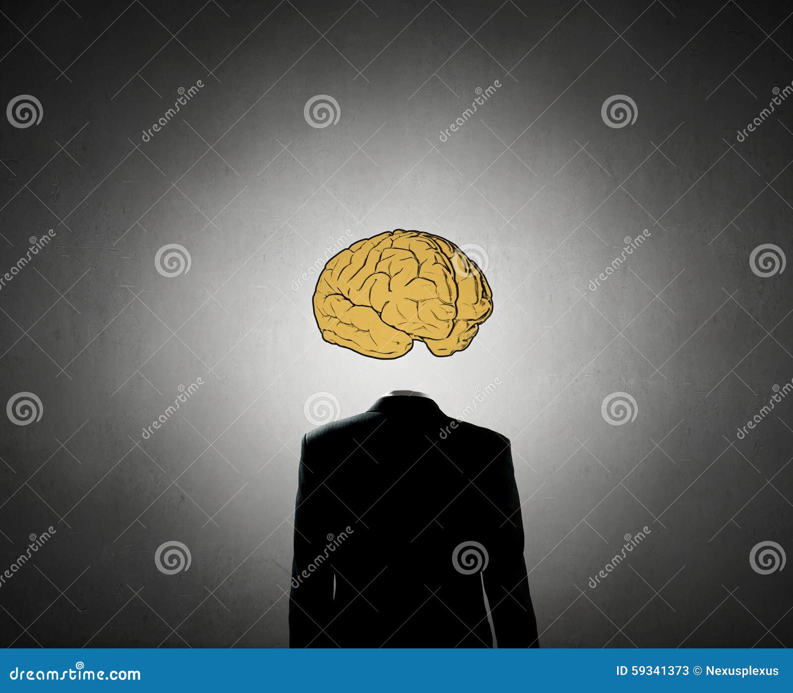 Man of great mind stock image. Image of mental, brainstorm - 59341373