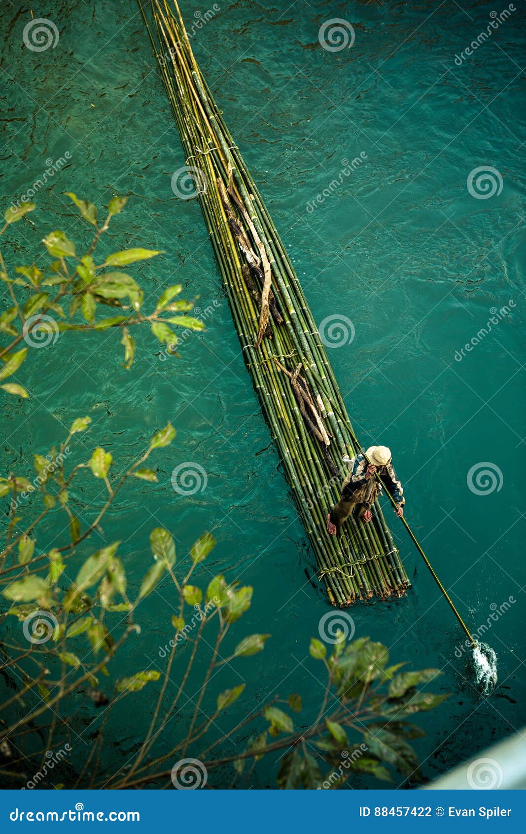 Bamboo Raft At The River Editorial Photo | CartoonDealer.com #24860769