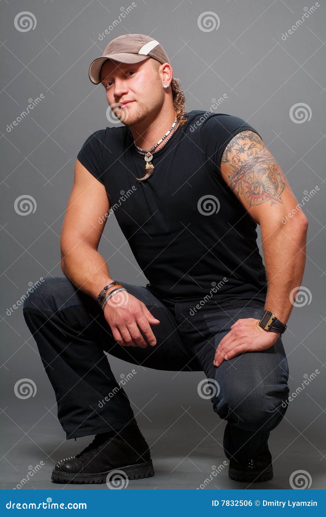 The Man on a Grey Background Stock Photo - Image of athlete, exercise ...