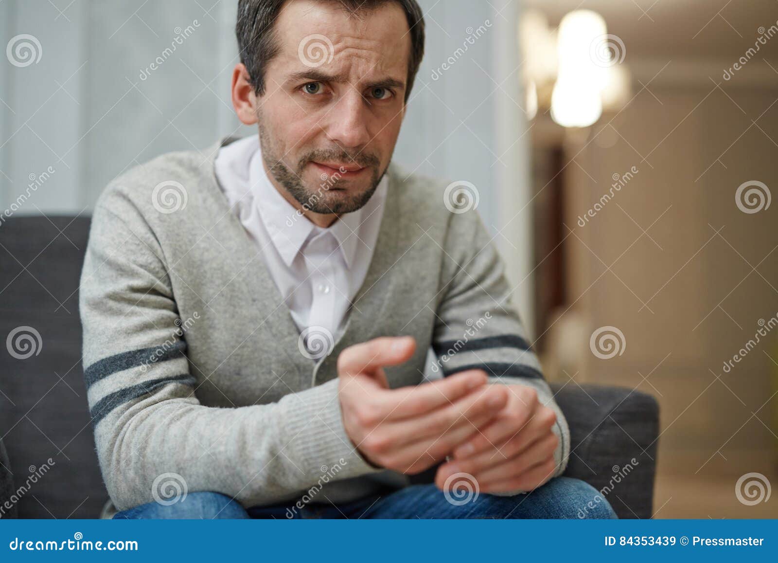 Man in grief stock image. Image of unhappy, frustration - 84353439