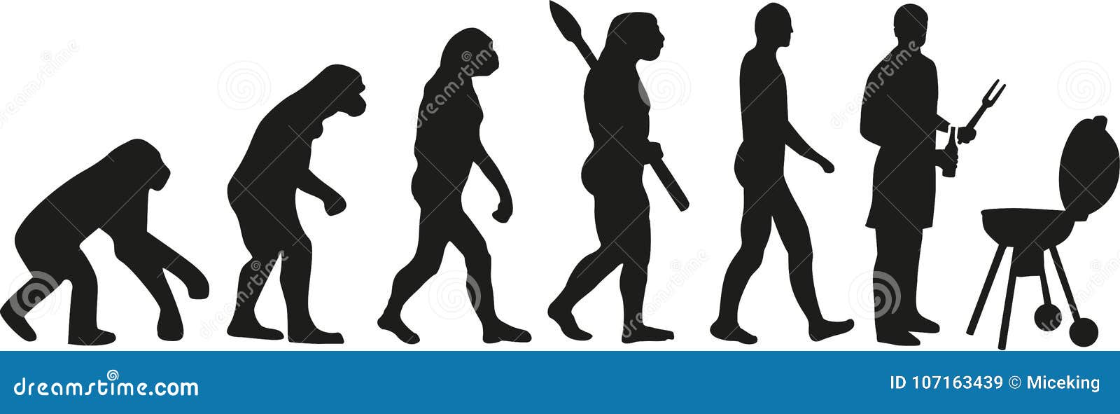 Man at the Grill - Bbq Evolution Stock Vector - Illustration of ...