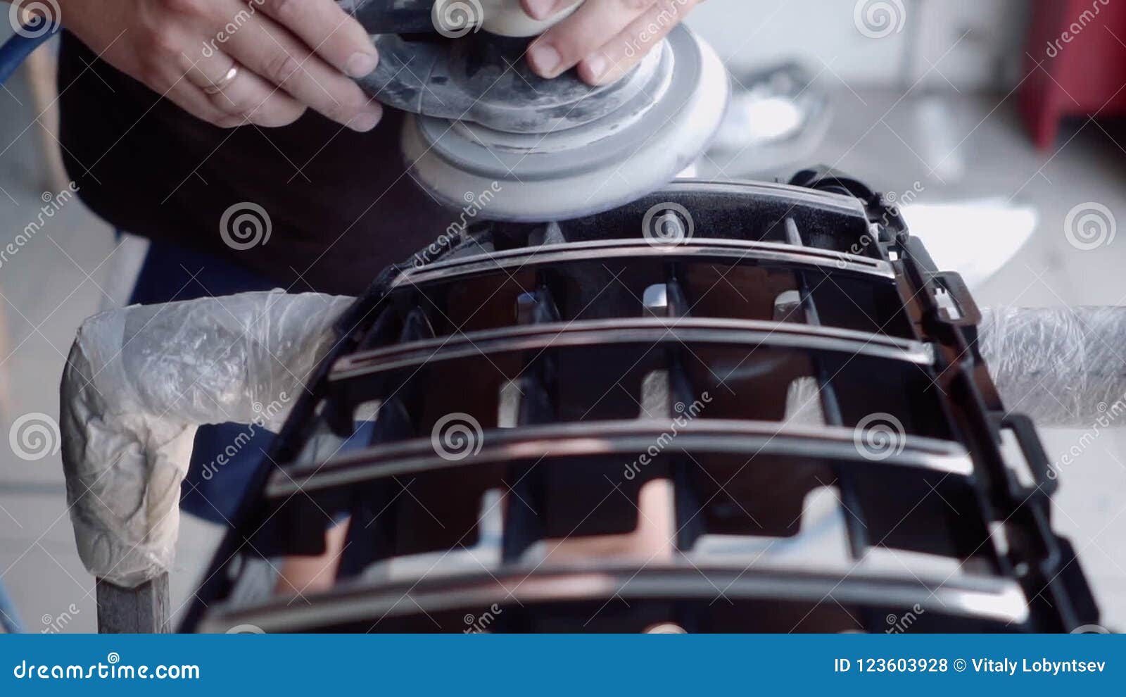 Man Grinds the Grate before Painting Stock Footage - Video of mechanic ...